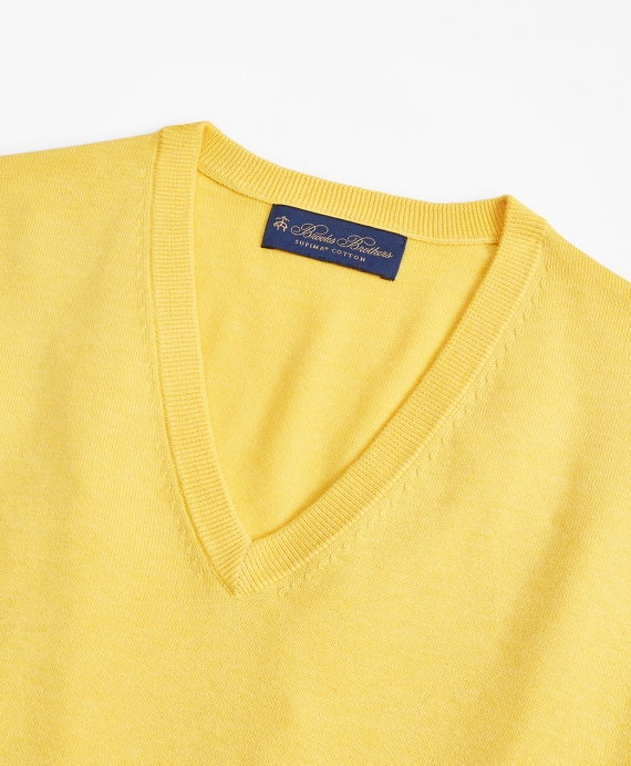 Supima® Cotton V-Neck Sweater - Brooks Brothers Supima® Cotton V-Neck Sweater - Brooks Brothers