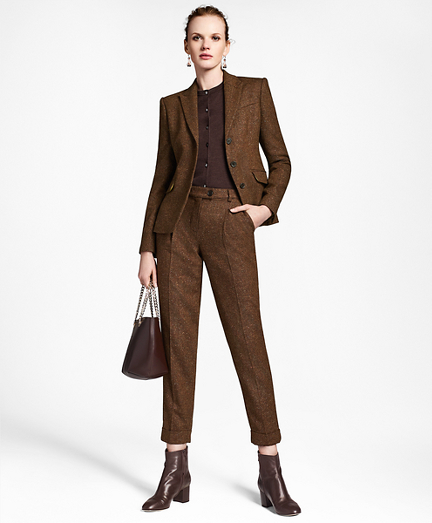 Stretch Wool-Silk Tweed Jacket - Brooks Brothers